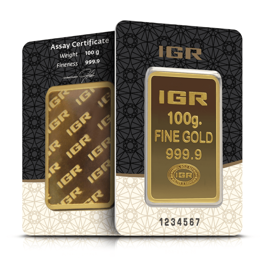 100 Gram IGR Gold Bar (Carded)